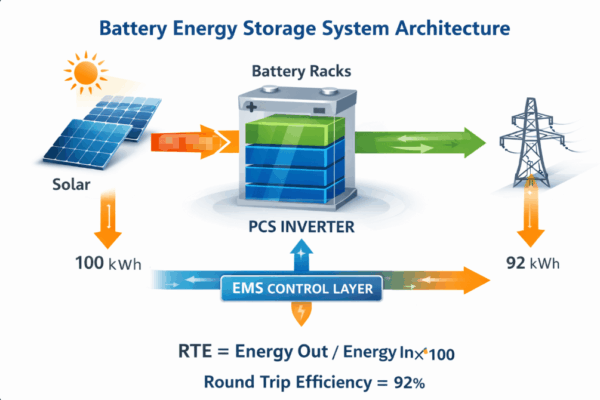 BESS Round Trip Efficiency: How to Calculate Battery Storage Efficiency